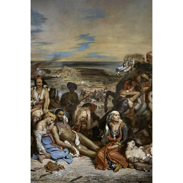 24x36 gallery poster, Massacre at Chios (1824) Eugene Delacroix ...