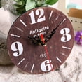New Home Decoration Living Room Covered by Paper Desk Clock Wooden MDF ...