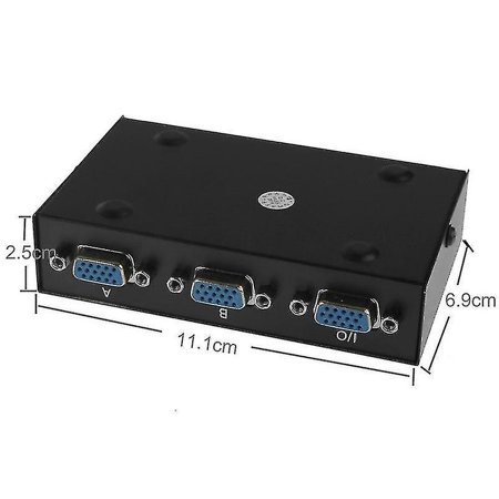 Computer accessory sets 2 port vga switch box 2 in 1 out for lcd pc tv ...