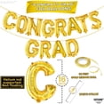 KatchOn, Gold Congrats Grad Balloons - 16 Inch | Congrats Grad Banner ...