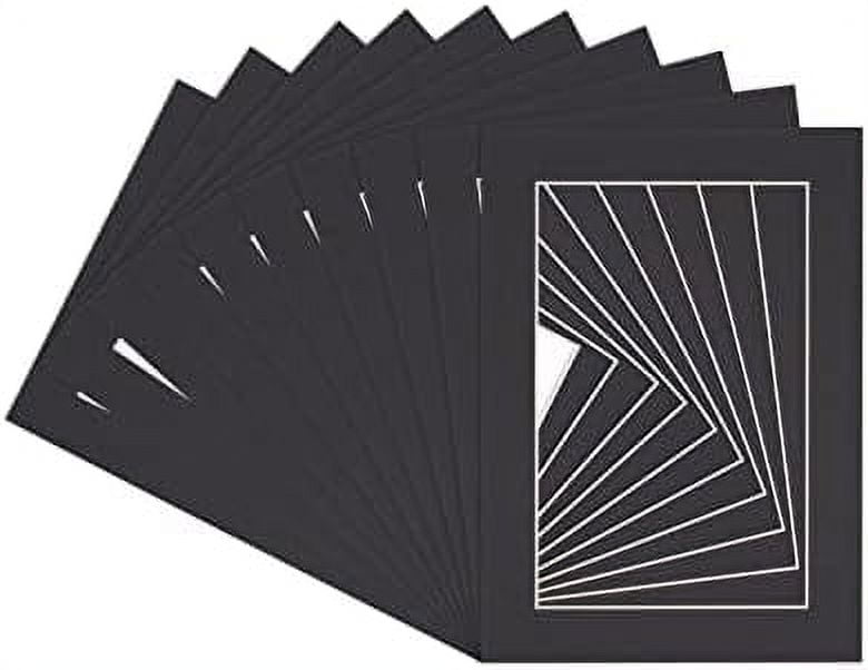 12X16 Mat For 16X20 Frame - Precut Mat Board Acid-Free Black 12X16 ...