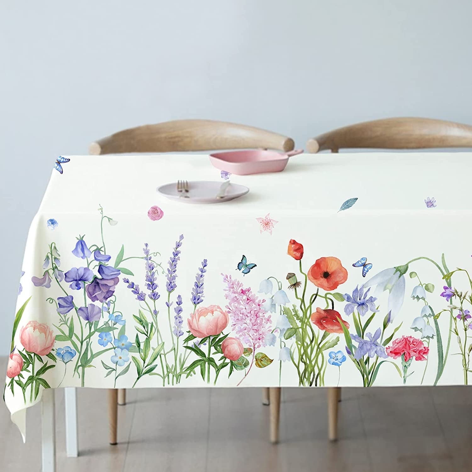 Click here for Waykingo Floral Butterfly Tablecloth floral Print... prices