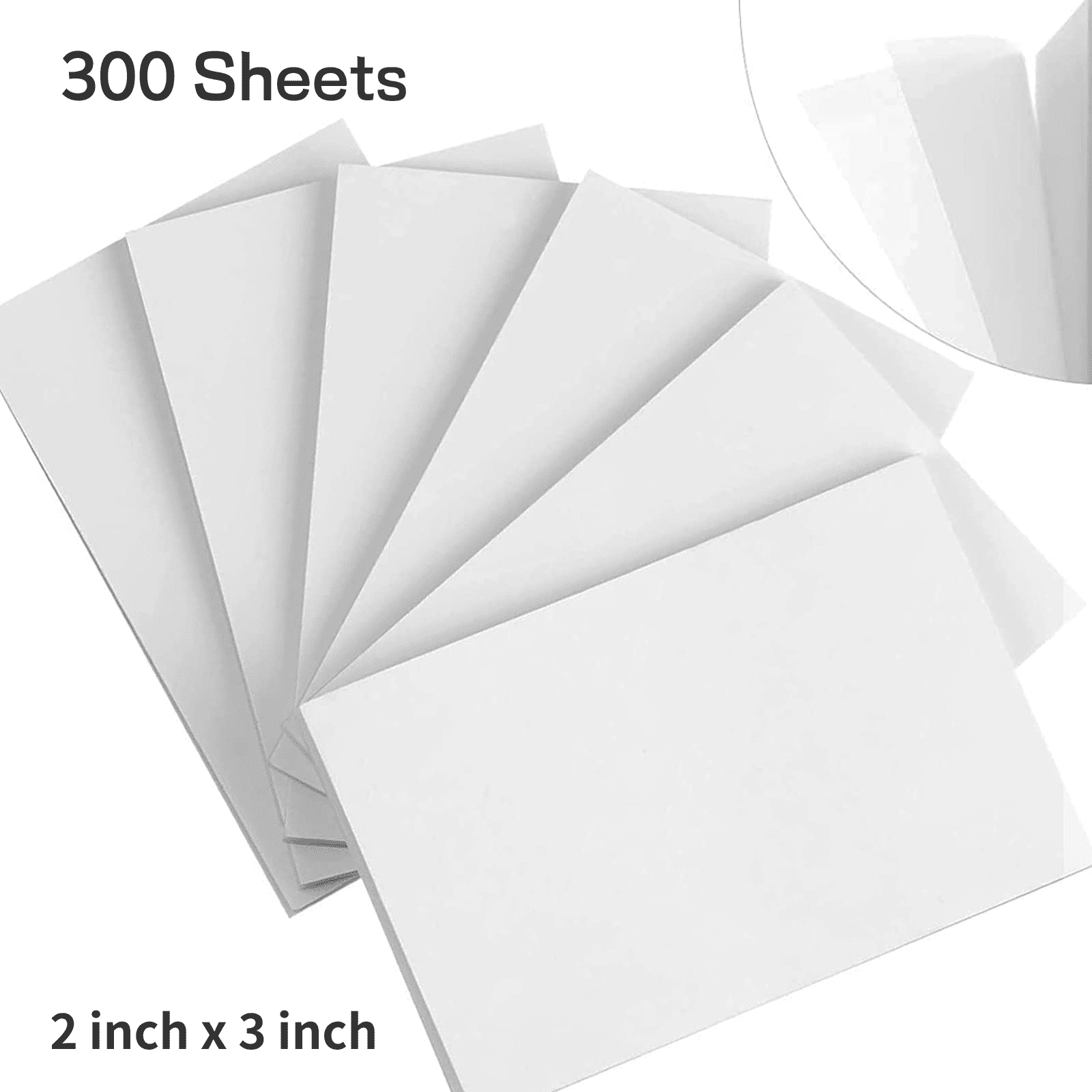 300 Sheets Transparent Sticky Notes, 2 x 3 inch PET Self-Adhesive Notes ...