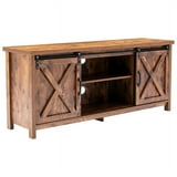"Yaoping 58"" Farmhouse Sliding Barn Door TV Stand for TVs Up to 65 ...
