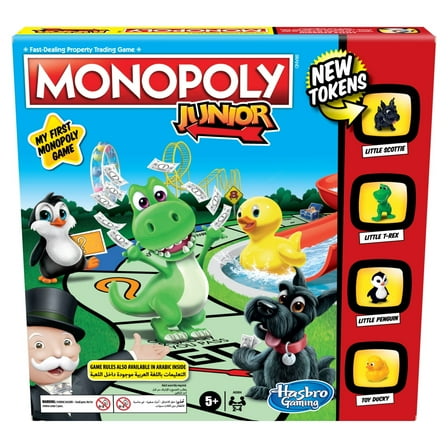 Monopoly Jr. Dig'n Dinos - Dinosaur Board Game, Giant Edition for Ages ...