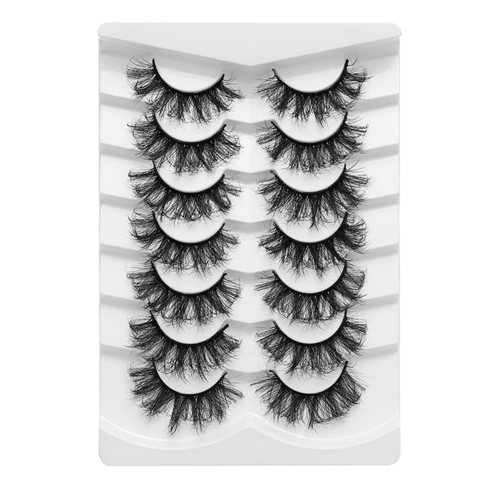 7 Pairs Long Comic Soft Eyelashes Eyes Look Bigger Brighter Fuller ...