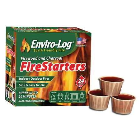 EnviroLog Fire Starters, 24 Ct, Earth Conscious for Indoor and Outdoor ...