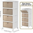 4 Tier Plastic Storage Bins With Lids 27qt Stackable Storage