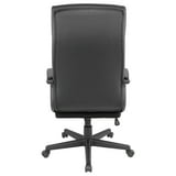 Staples Rutherford Luxura Black Manager Chair, Mid-Back Modern ...