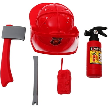 Fireman Gear Play Set for Kids With Helmet, Microphone and Accessories ...