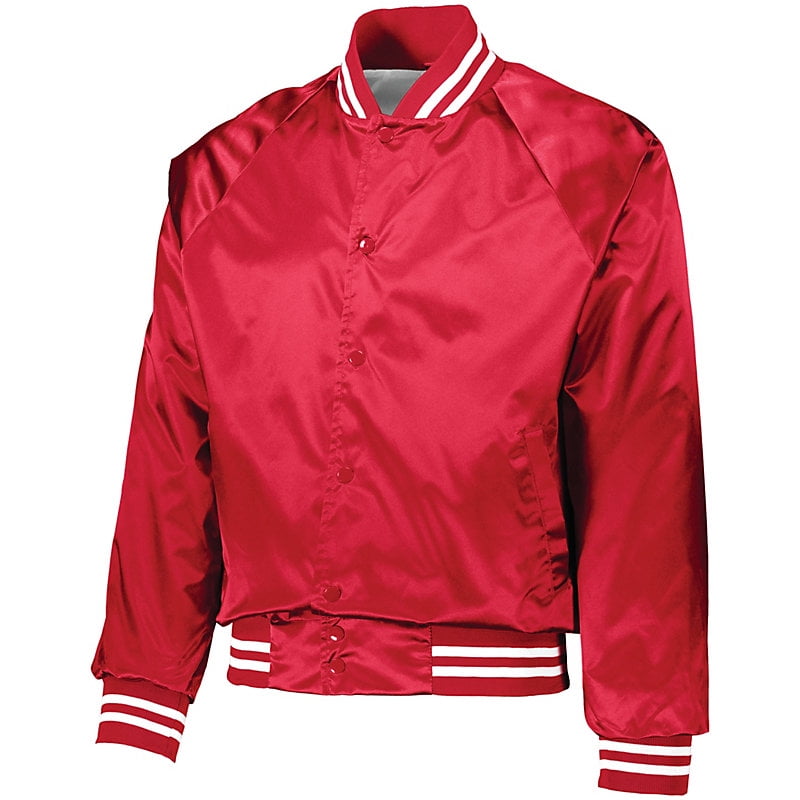 Augusta Sportswear Men's Satin Baseball Jacket/Striped Trim - 3610 ...