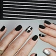Sparkly Glitter French Nail Stickers,3D Glitter Silver Nail Decals ... Sparkly Glitter French Nail Stickers,3D Glitter Silver Nail Decals ...