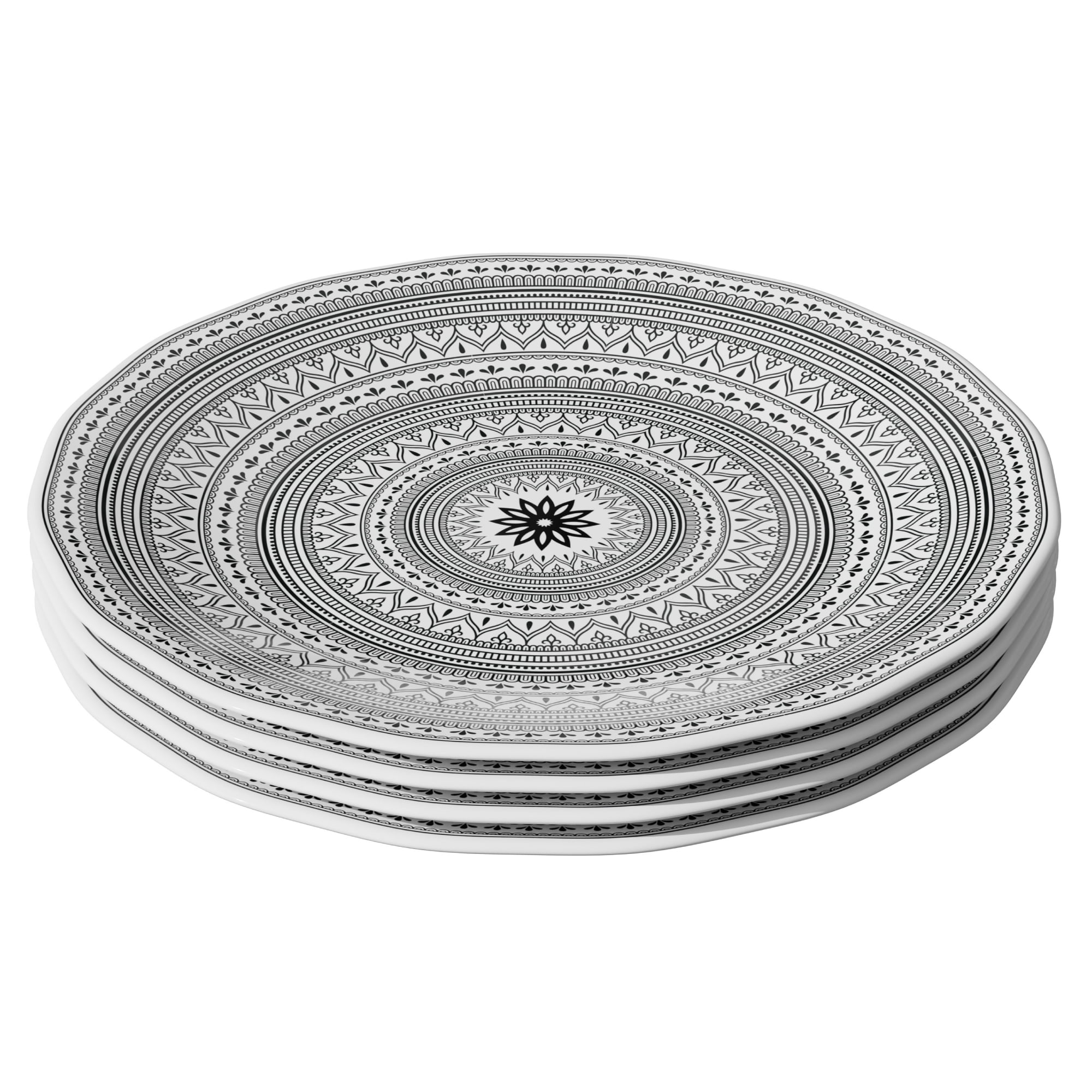 American Atelier Set Of 4 Melamine Plates, 11-Inch Lightweight and ...