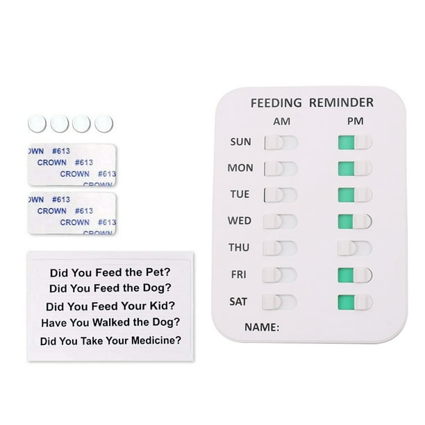 Dog Feeding Reminders, Magnetic or Double Sided Adhesive Application ...