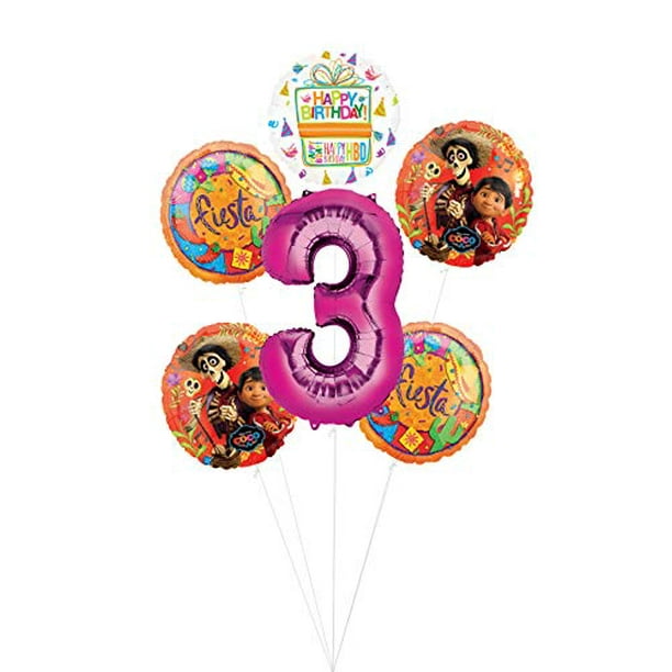 Coco Party Supplies 3rd Birthday Fiesta Balloon Bouquet Decorations ...