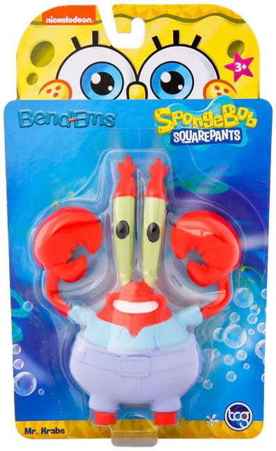 Spongebob Squarepants Bend-Ems Mr. Krabs Bendable Figure - Walmart.com