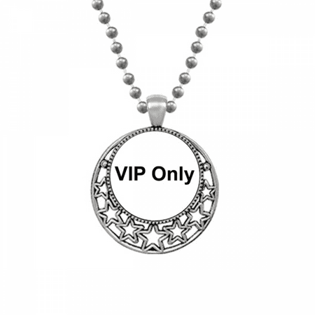 Vip Only Black Symbol Pattern Necklaces Pendant Retro Moon Stars ...