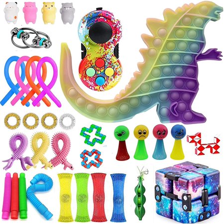 Sensory Fidget HALO Set, Big Fidget Pack, Pop Bubble Stress Relief HALO s with Marble Mesh Pop ...