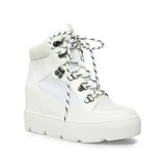 Peggy-44 Women's Glitter Metallic Lace Up Low Top Low Wedge Fashion ...