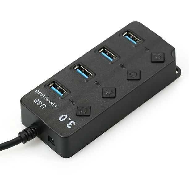 Convertidor concentrador USB 3.0 de alta velocidad 4 en 1 con 4 puertos de expansión USB 3.0 ...