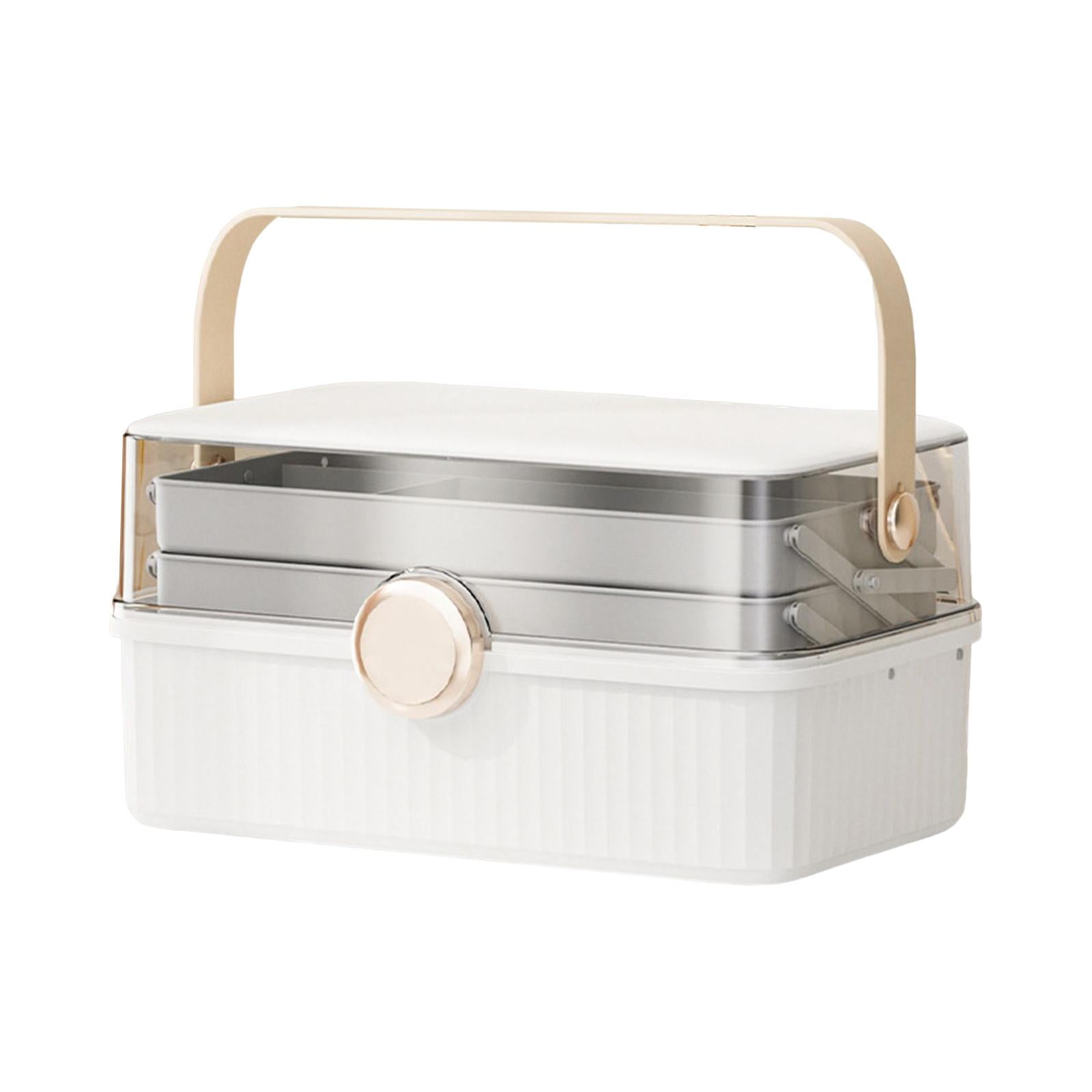 Portable Vanity Jewelry Case Container Ornate Large Compartment ...