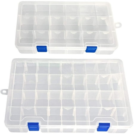 Plastic Organizer Container Storage Box Adjustable Divider Removable ...