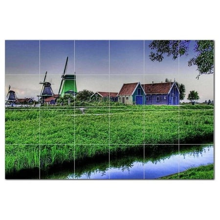 Windmill Picture Ceramic Tile Mural Kitchen Backsplash Bathroom Shower ...