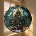Decorative Christmas Tree Stained Glass Suncatcher Window Hanging ...