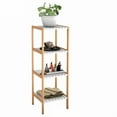 Simpli Furnished LLC 4 Tier Storage Shelf Bookshelf, Bamboo - Walmart.com