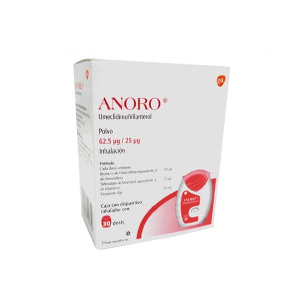 Anoro 62.5 ug/25 ug, polvo para inhalación | Walmart en línea