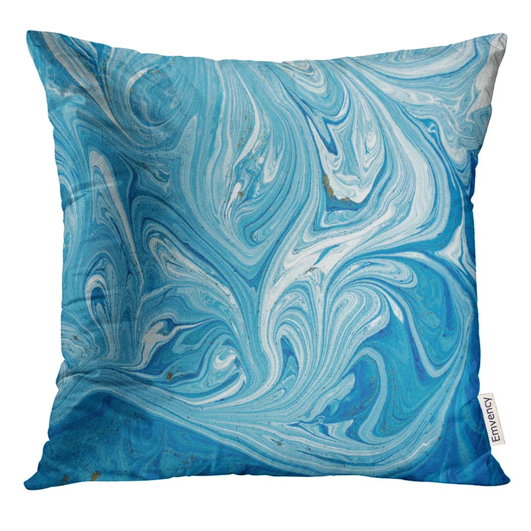 STOAG Green Acrylic Marbled Blue and Golden Abstract Liquid Marble ...