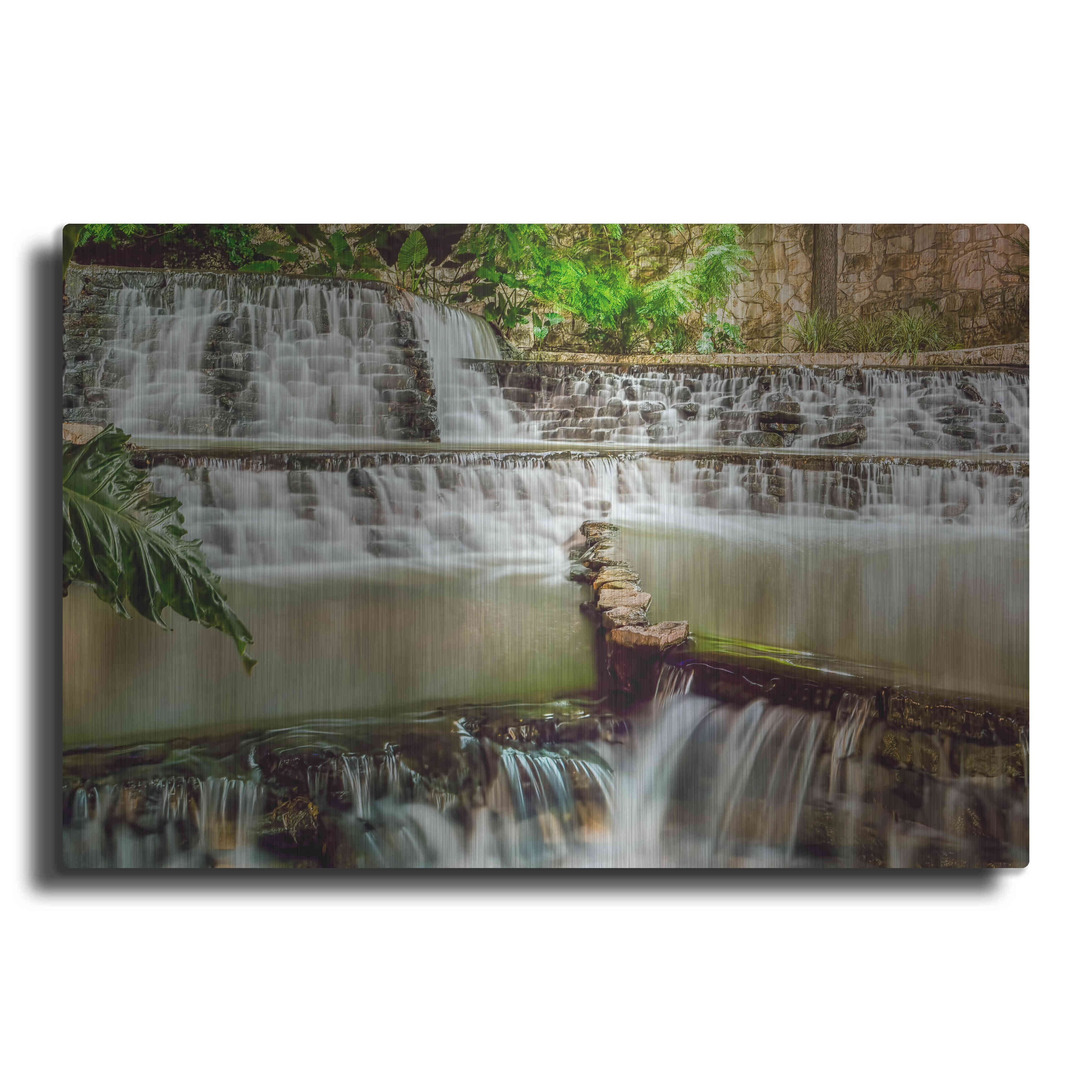 Luxe Metal Art 'Riverwalk Waterfall 2' by Grace Fine Arts Photography ...