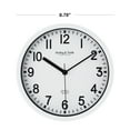 Mainstays Basic Indoor 8.78" White Analog Round Modern Wall Clock ...