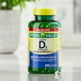 Spring Valley Vitamin D3 Supplement Softgels for Bone and Immune Health ...