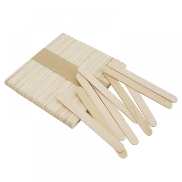 100 Pcs Wood Craft Sticks 3.6 Inch, Ice Cream Sticks, Popsicle Sticks ...