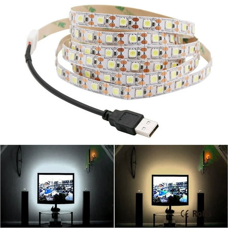 USB LED Strip Lamp DC5V 1M With Switch Flexible LED Light Tape Ribbon ...