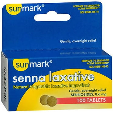 Basic Drugs Natural Senna Laxative Tablets, 100 Count - Walmart.com