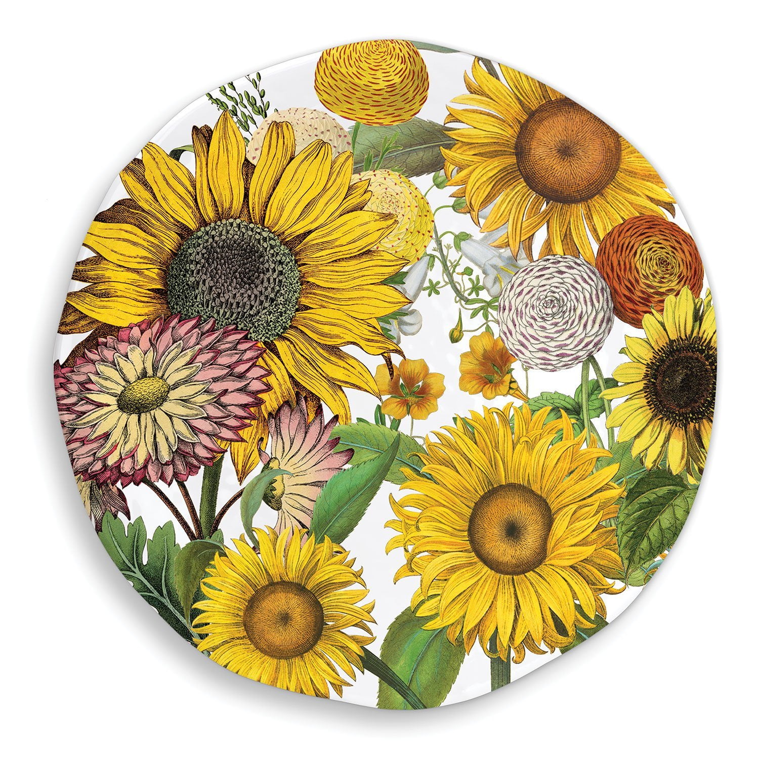 Michel Design Works Large Round Melamine Platter, Sunflower (SWPRL350 ...
