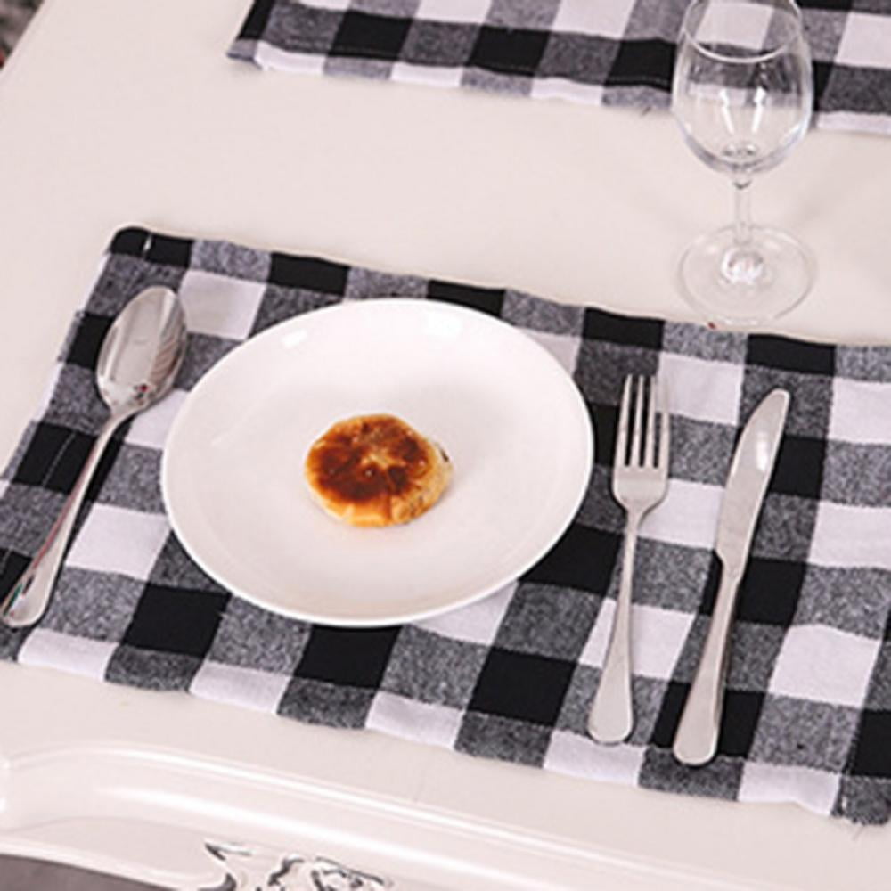 1Pack Buffalo Plaid Placemats Place Mats 17.7*10.8inch Checkered Double ...