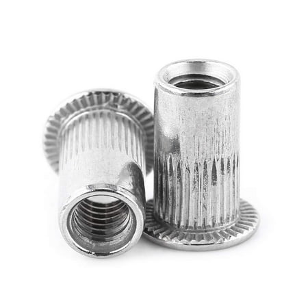 Flat Head Metric Threaded Blind Rivet Nut Insert Rivnut Nutsert Screw ...