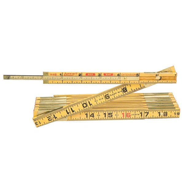 Lufkin X48N 8-Foot by 5/8-Inch Wood Rule Red End with 6-Inch Slide Rule ...