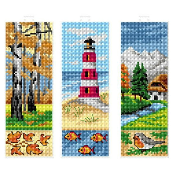 Counted cross stitch kit with plastic canvas "Easter eggs" set of 4 ...
