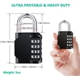 Combo Lock for Lockers, 4 Digit Combination Padlock, 2 Pack Pad Locks ...