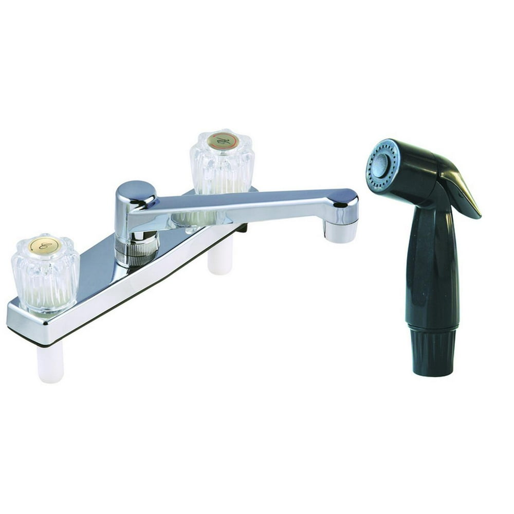 Home Plus Traditional Two Handle Kitchen Faucet with Deck Mount Side ...