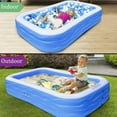 "Airso Family-Sized Inflatable Pool, 118""x72""x22"", for Adults & Kids ...