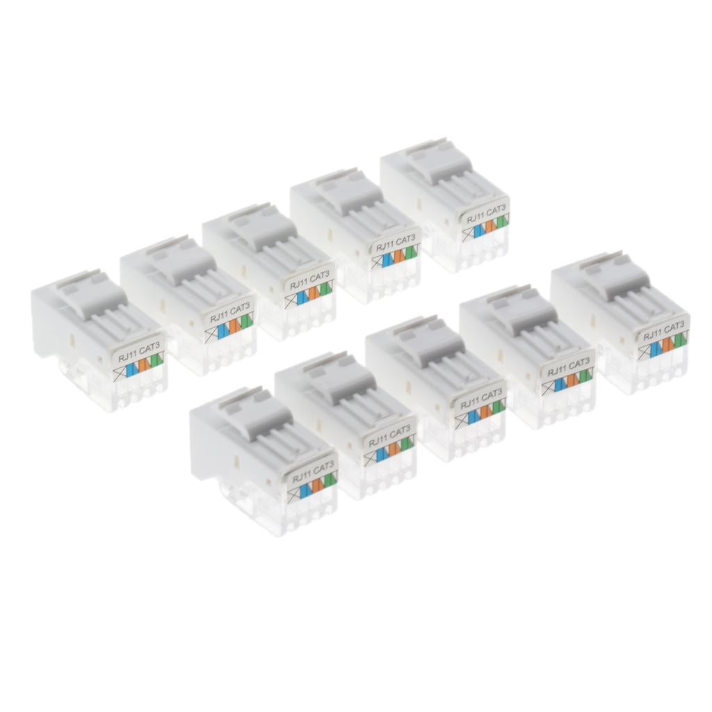 SnapIn Insert Jack RJ11 For DSL Voice Ph -dix Pack / Lot - Walmart.com