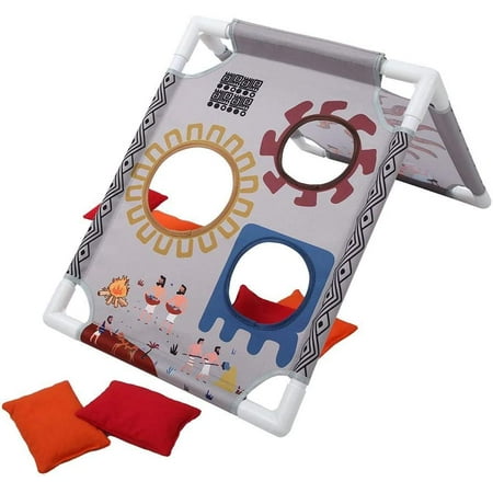 Portable Cornhole Game Set,Cartoon Framed Cornhole Toss Game Set with 6 ...