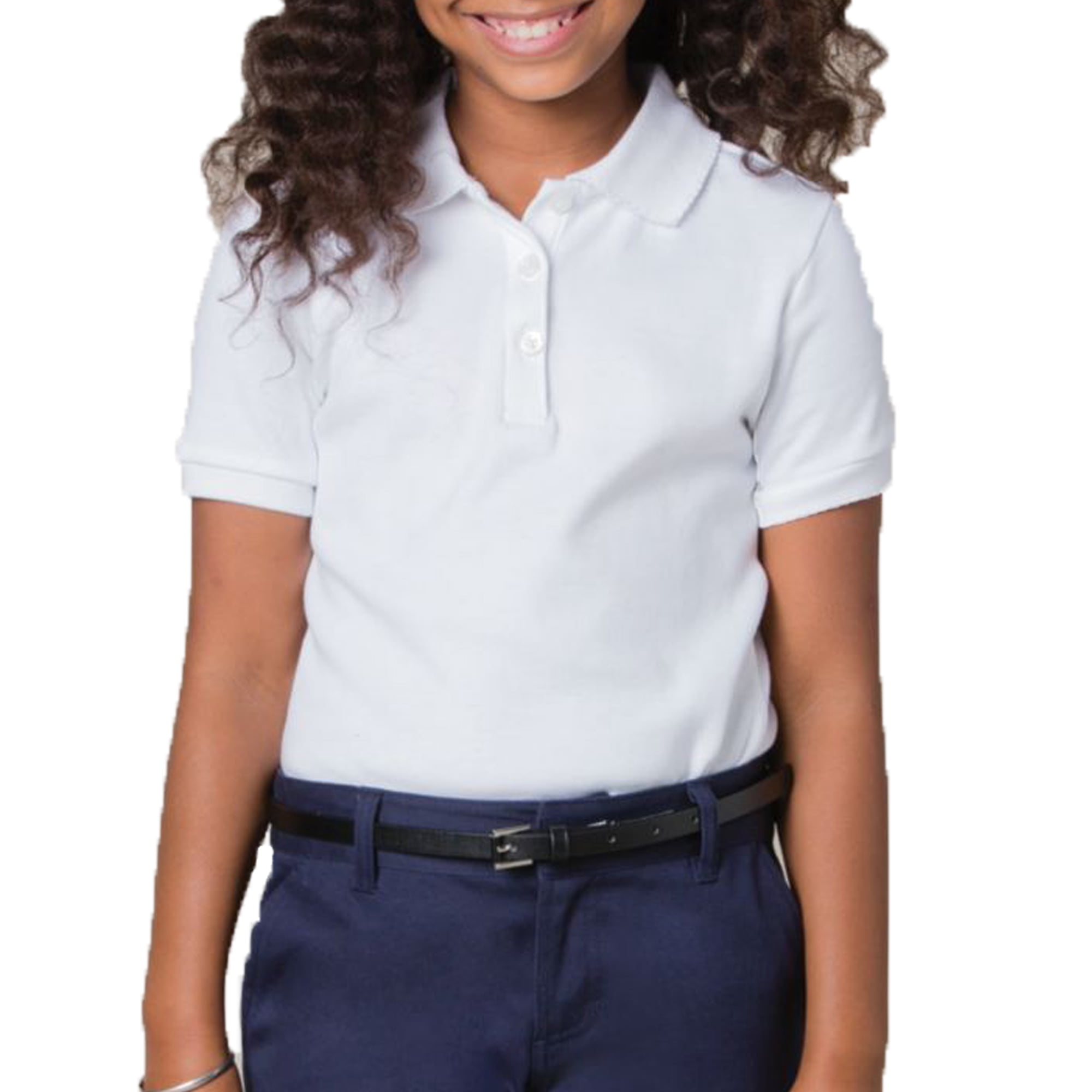 Buy French Toast Toddler Girls School Uniform Short Sleeve Picot Collar ...