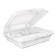 Dart Large 3-Compartment White Foam Carryout Food Container - Walmart.com
