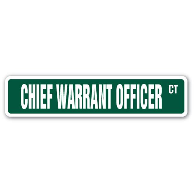 SignMission Chief Warrant Officer Aluminum Street Sign - 24 in ...